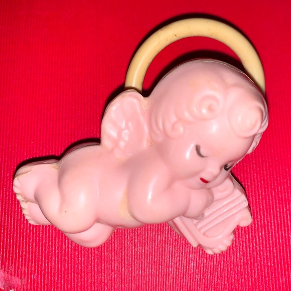 Toys | Vintage Cherub With Lyre Harp Rattle | Poshmark